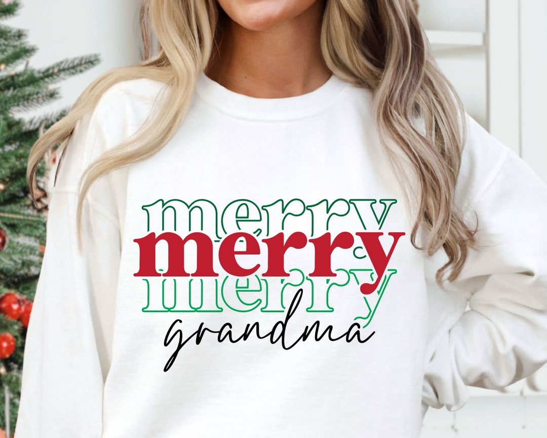 Merry Grandma SVG, Grandma Christmas Svg, Grandma Svg, Grandma Shirt Svg, Christmas Svg ...