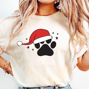 Christmas Paw Print SVG, Santa Hat Svg, Christmas Dog Svg, Santa Paw ...