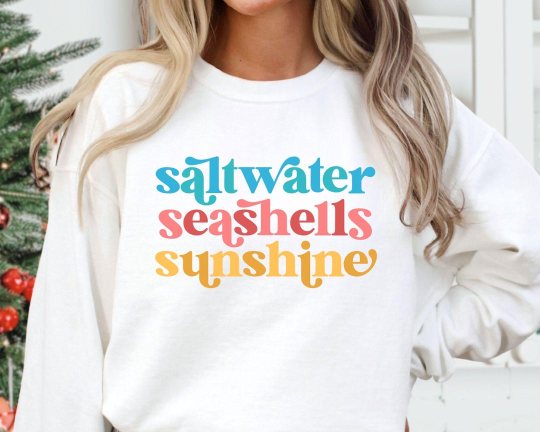 Saltwater Seashells Sunshine SVG: Summer Beach Vibes (digital Download ...