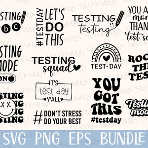 Testing SVG Bundle, Test Day Svg, Testing Svg, Teacher Svg, Teacher ...