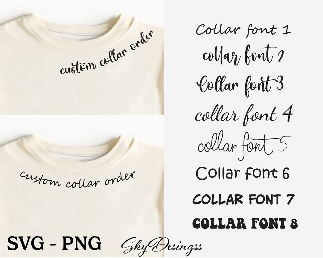 Custom Curved Collar Order Svg Png Files, Custom Curved Text Svg Png ...