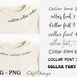 Custom Curved Collar Order Svg Png Files, Custom Curved Text Svg Png ...