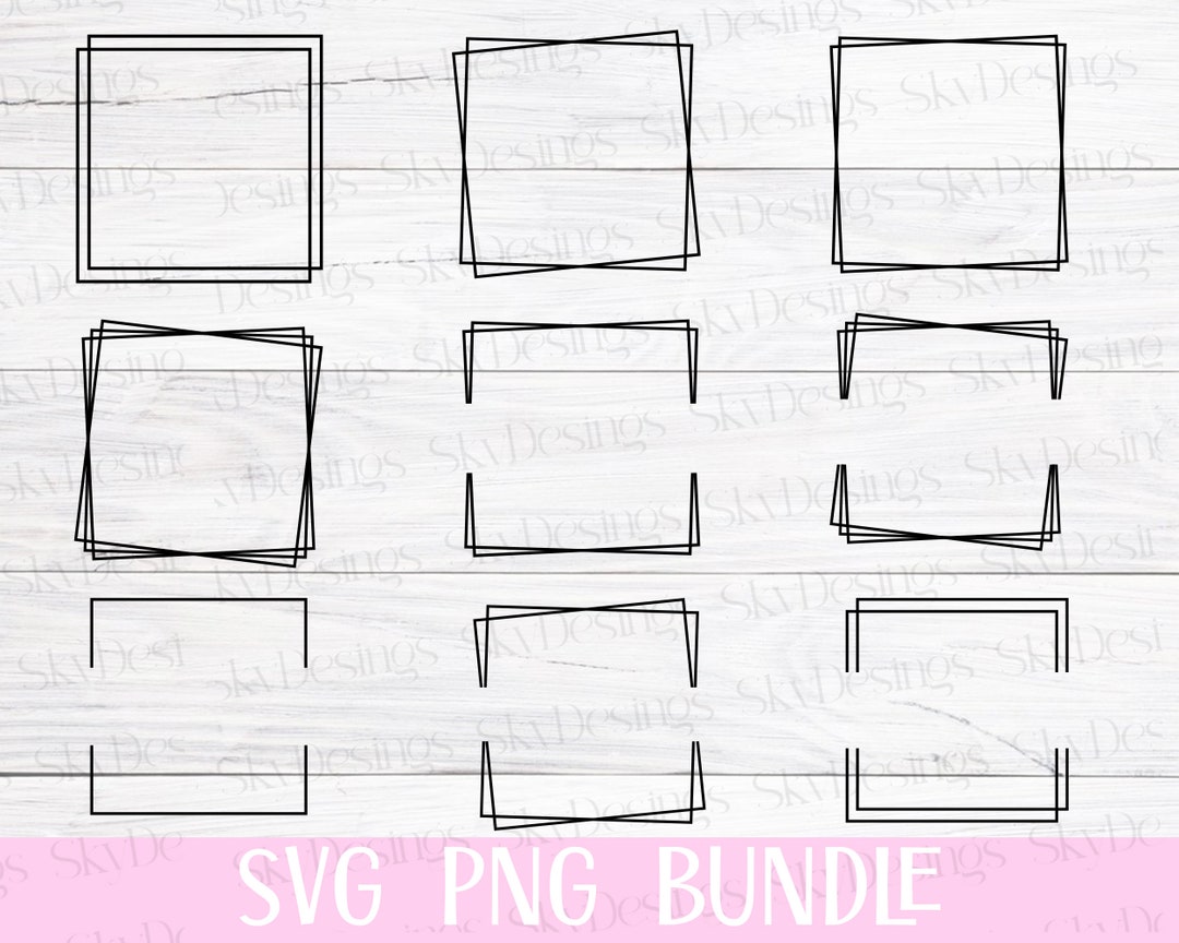 Square Frame SVG Bundle, Square Svg, Frame Svg, Double Square Svg ...