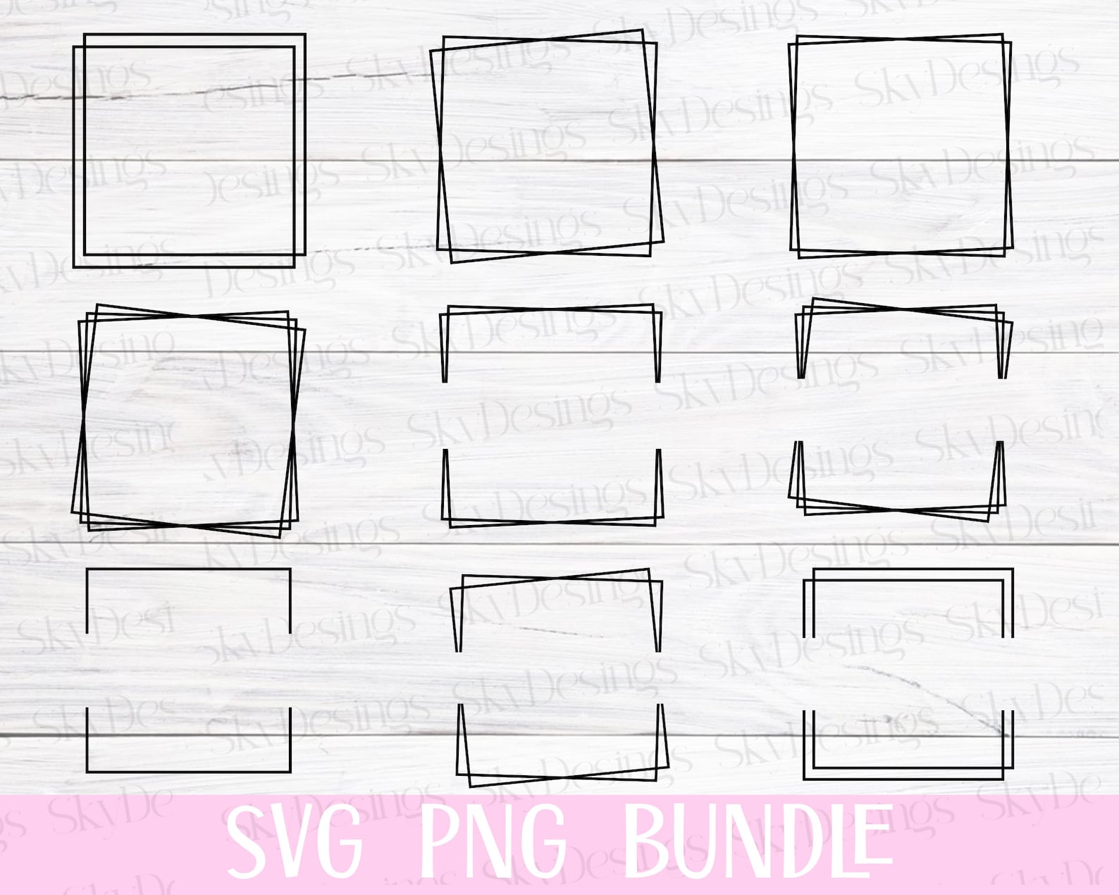 Square Frame SVG Bundle Square Svg Frame Svg Double Square - Etsy UK