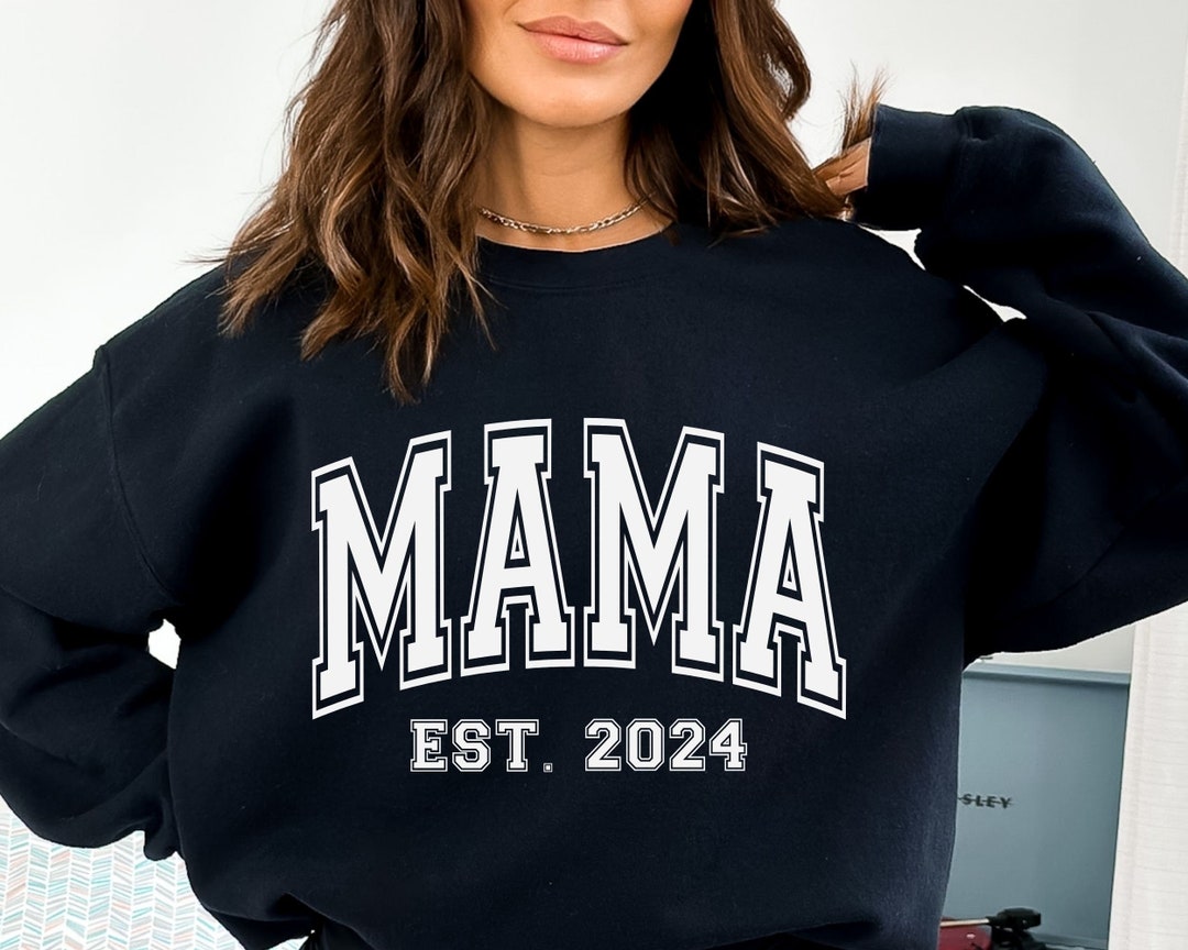 Mama Est 2024 SVG, Mama Varsity Svg, Mama Shirt Svg, Pregnancy ...