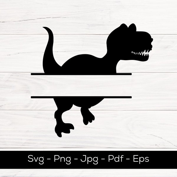 Split Dinosaur Svg - Etsy