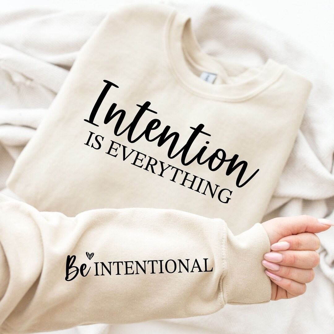 Intention is Everything SVG PNG, Self Love Svg, Motivational Sleeve ...