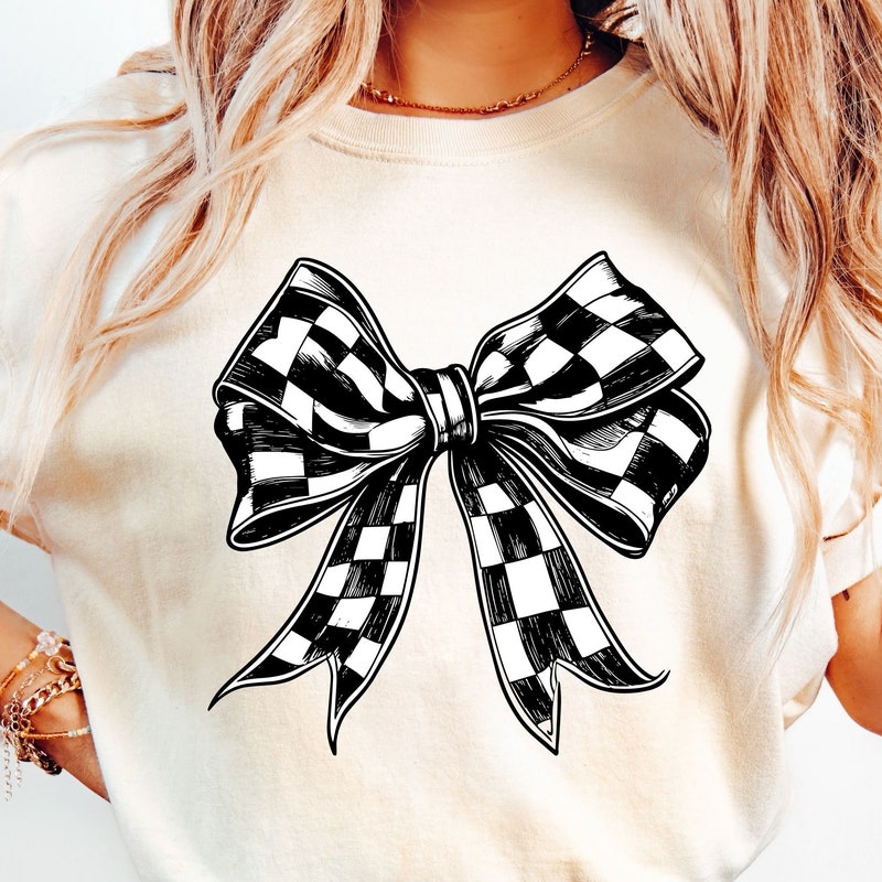 Pink and Black Checkered Bow Clips - Etsy