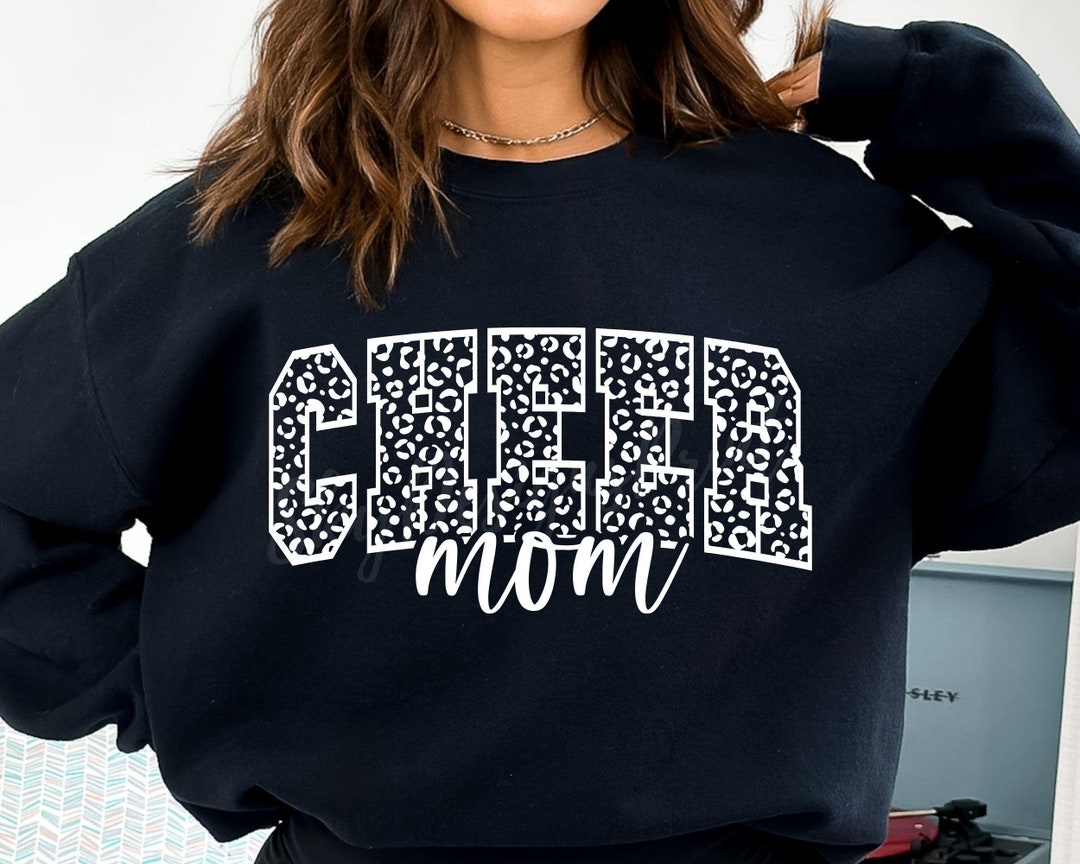 Cheer Mom Leopard Print SVG PNG: Cheerleading Design (digital Download ...