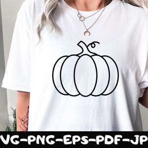 Pumpkin SVG, Pumpkin Outline Svg, Thanksgiving Svg, Halloween Svg, Fall ...