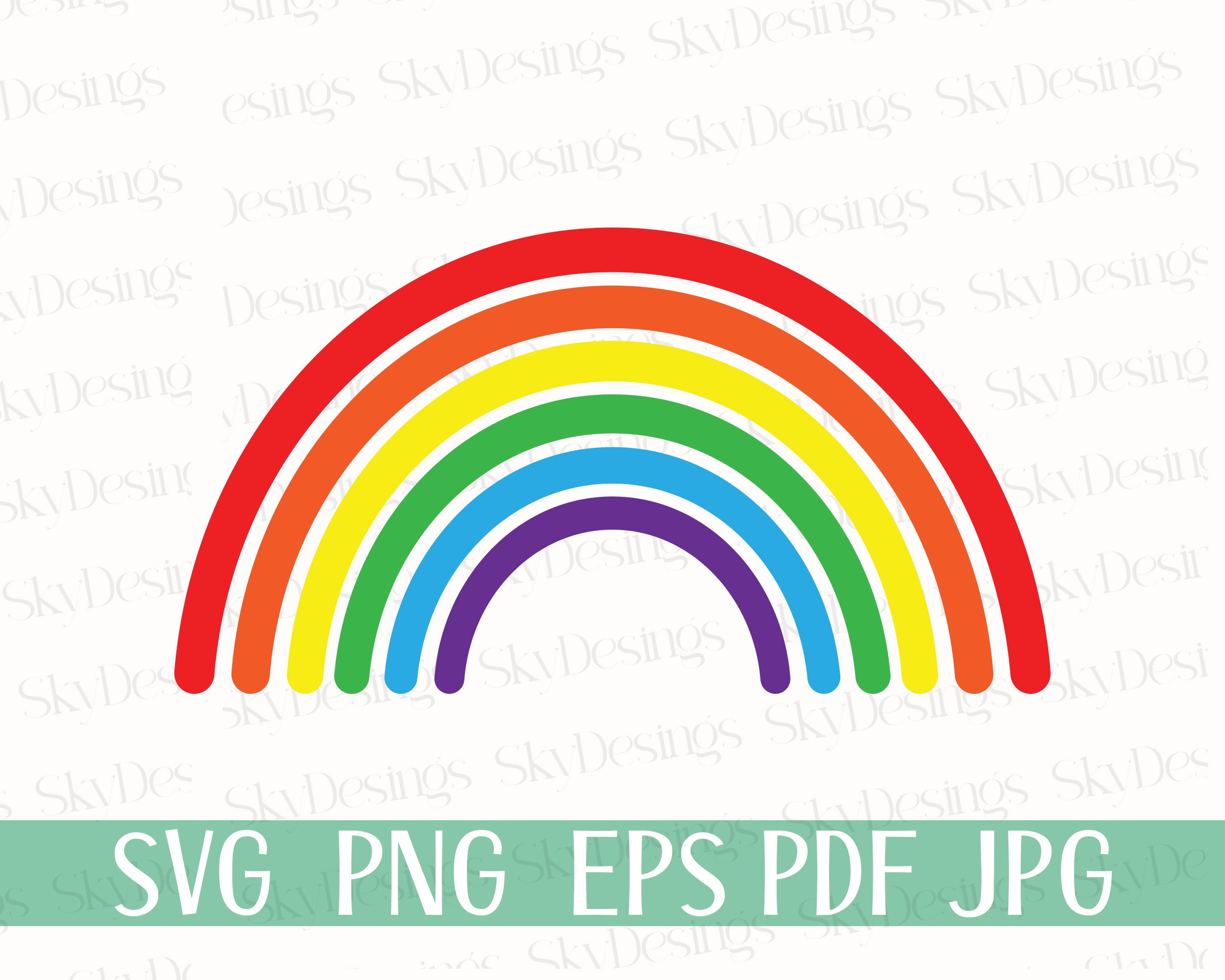 Rainbow Svg Rainbow Clipart Rainbow Png Colorful Rainbow - Etsy Australia