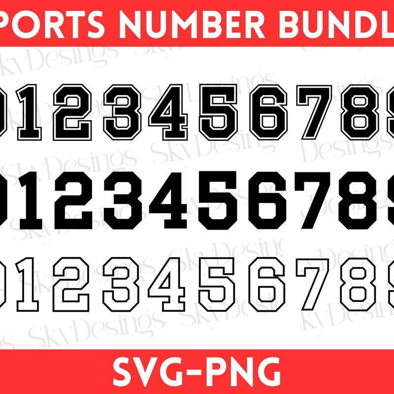 Varsity Numbers - Etsy