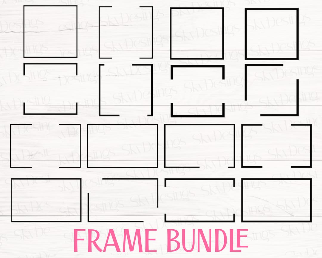 Square and Rectangle SVG Bundle, Frame Svg, Square Svg, Rectangle Svg ...