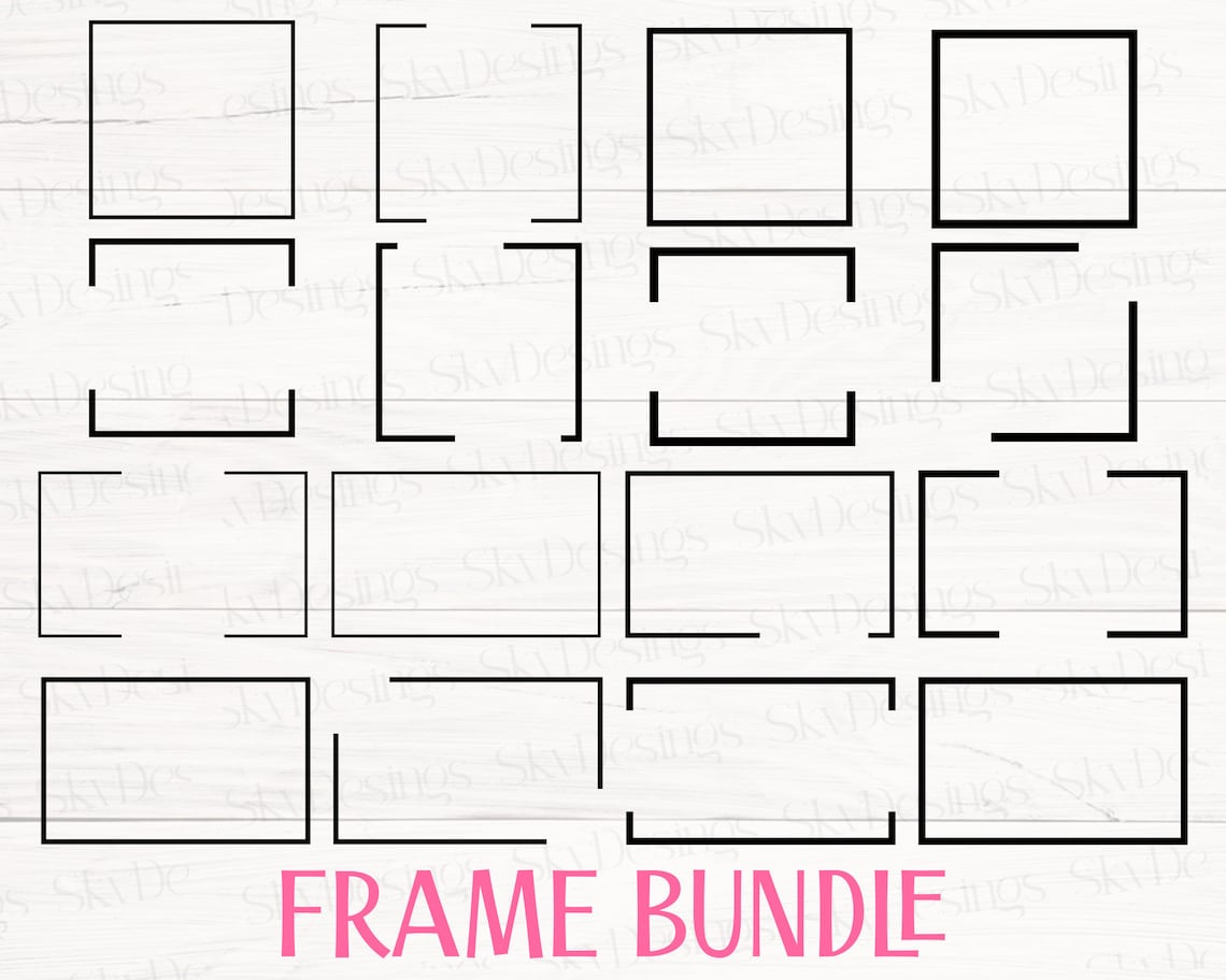 Square and Rectangle SVG Bundle Frame Svg Square Svg - Etsy