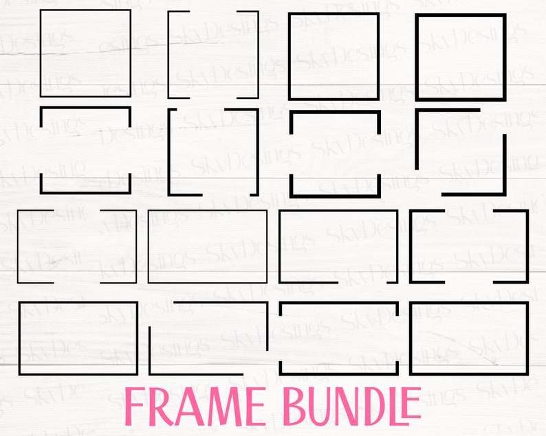 Square and Rectangle SVG Bundle Frame Svg Square Svg - Etsy