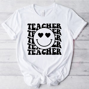 Teacher SVG, Teacher Shirt Svg, Happy Face Teacher, Teacher ...