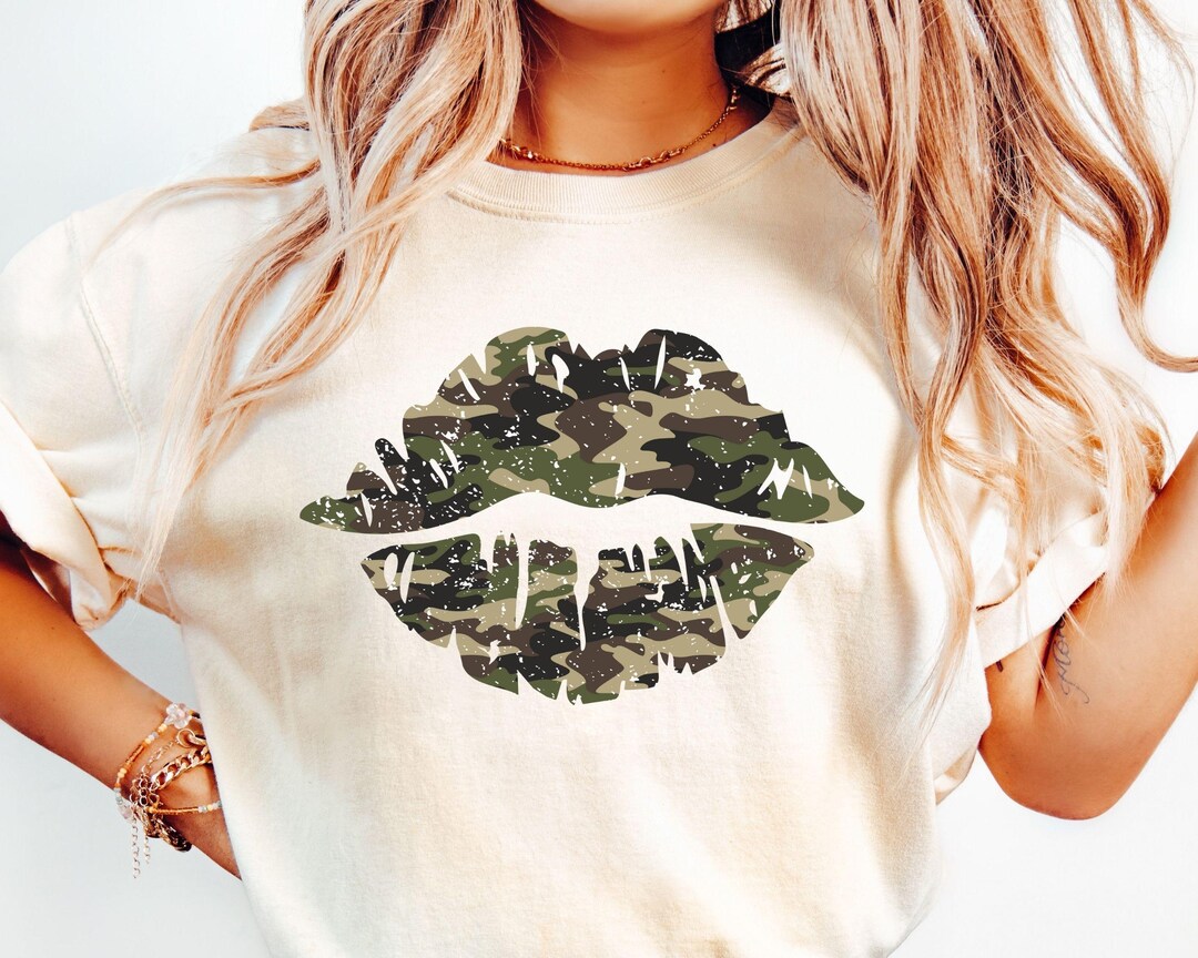 Camouflage Lips PNG, Lips Png, Camo Lips PNG, Kiss Png, Distressed ...