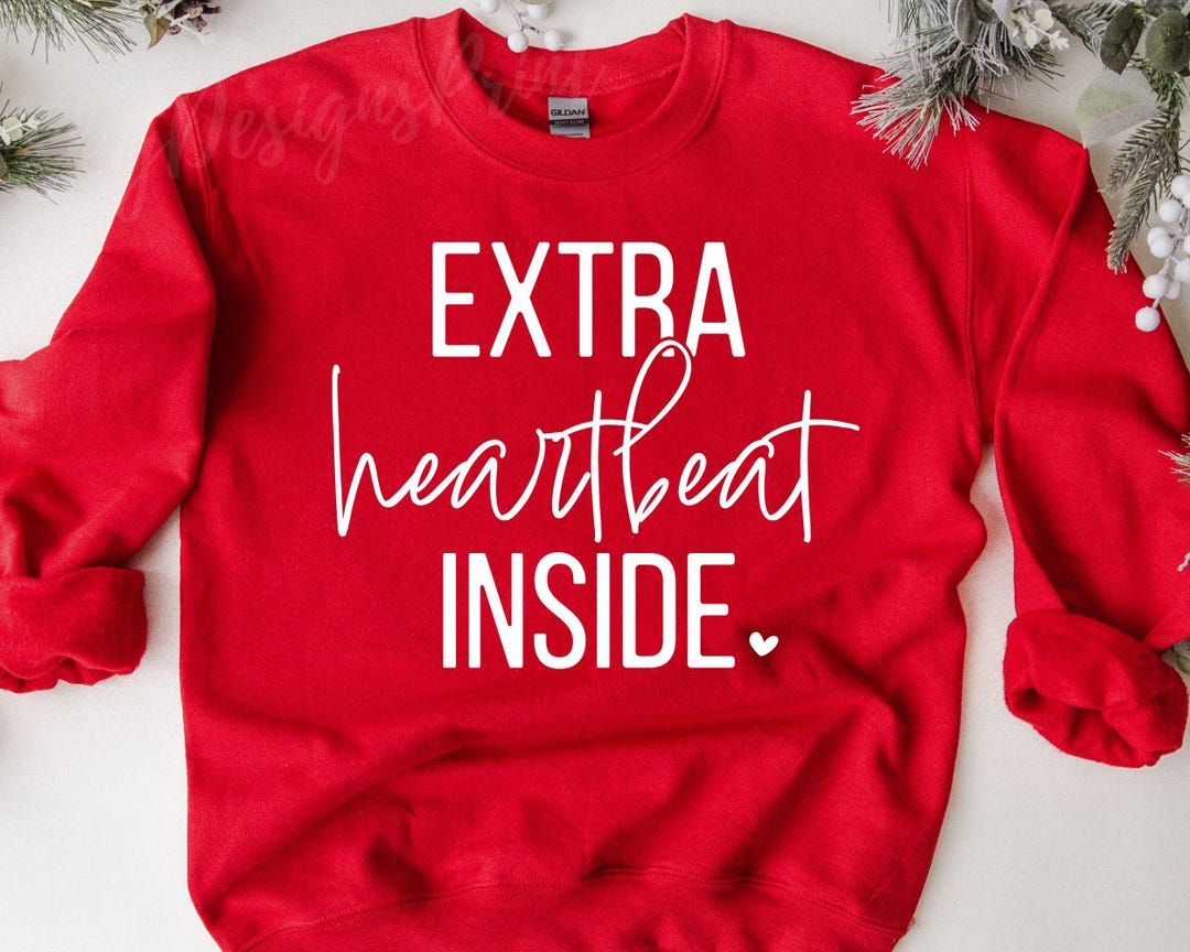 Pregnancy SVG, Extra Heartbeat Inside SVG, Pregnant Svg, Mom to Be Svg ...