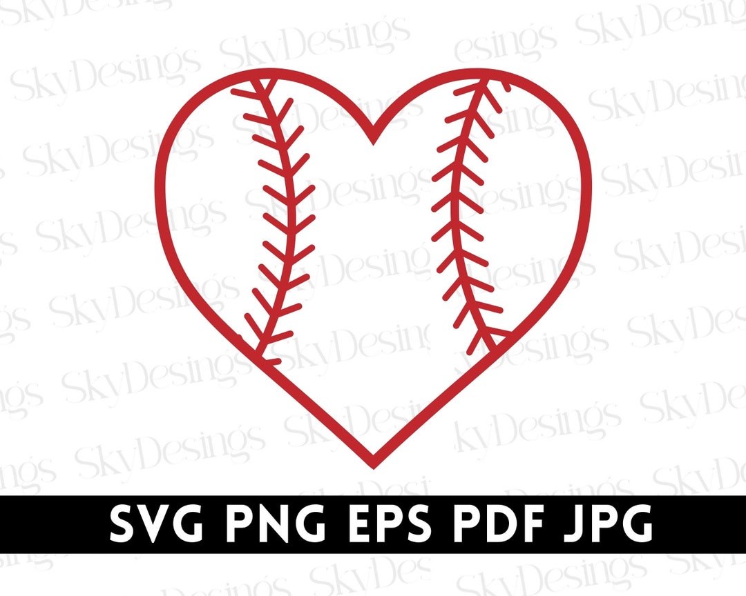 Baseball Heart SVG, Softball Heart SVG, Baseball Svg, Softball Svg ...