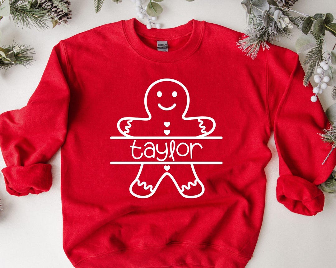 Gingerbread Man Monogram SVG, Gingerbread Name Frame Svg, Christmas ...