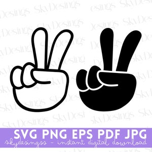 Peace Sign SVG, Peace Hand Svg, Peace Svg, Peace Finger Svg, Peace Sign ...
