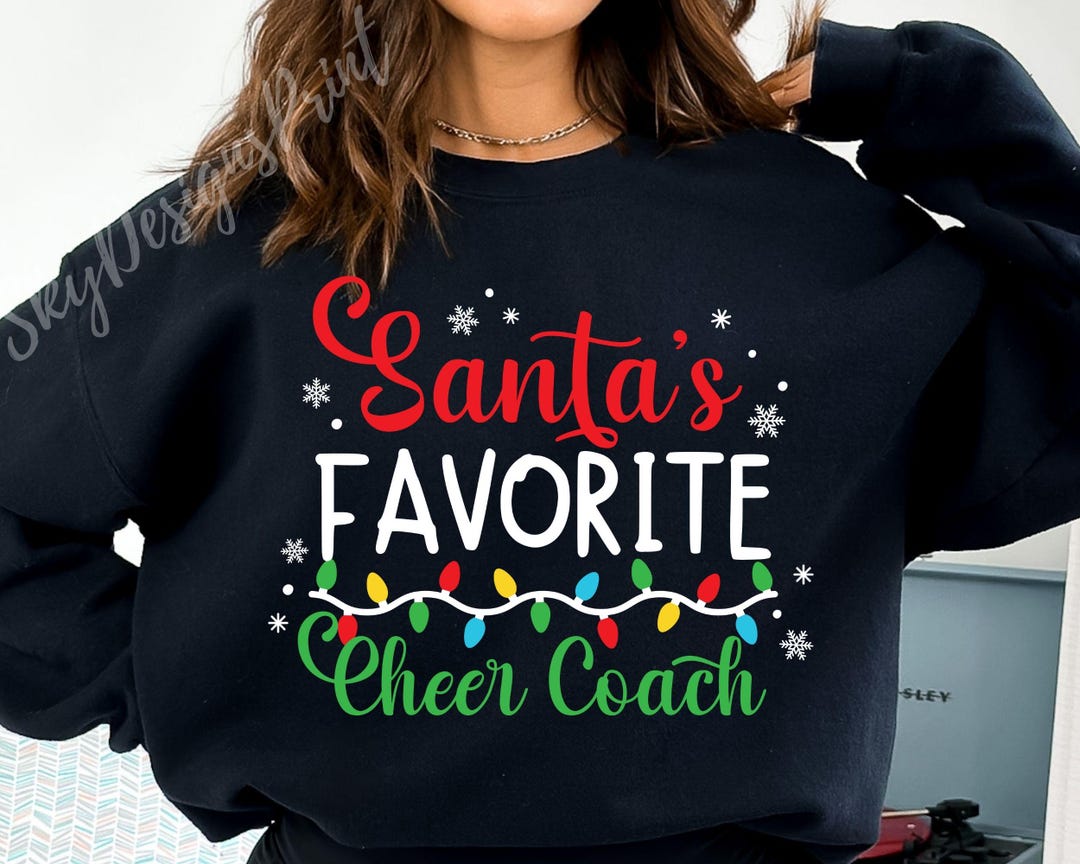 Santa's Favorite Cheer Coach SVG, Cheer Coach Christmas Svg, Christmas ...