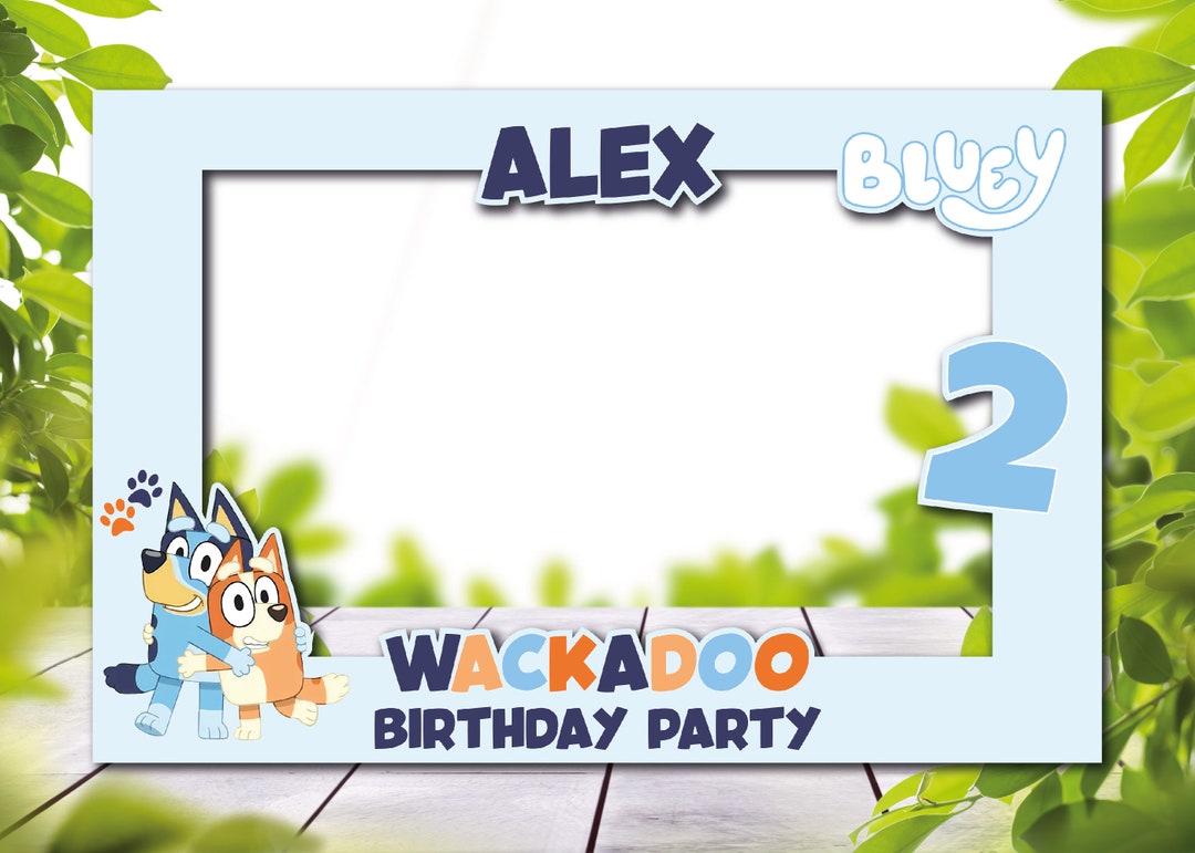 Buy Bluey Birthday Digital Photo Booth Frame I Printable Photo Online ...