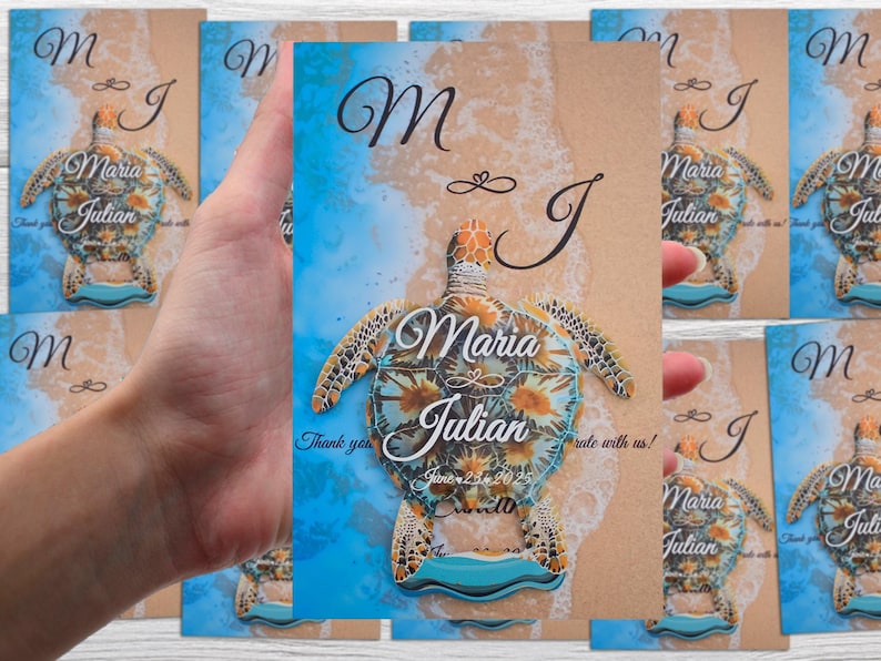 Sea Turtle Wedding Favor: Beach Wedding Bottle Opener Magnet - Etsy