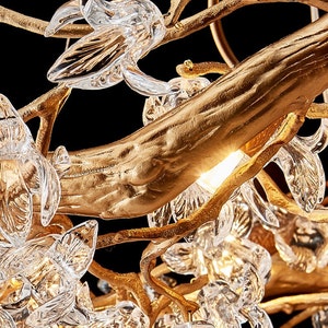 Crystal Flower Tree Branch Chandelier - Etsy