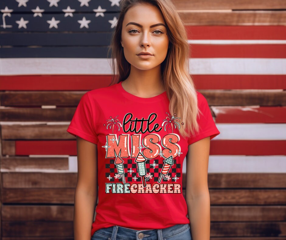 Little miss fire cracker dtf, fire cracker dtf, Ready to press dtf ...