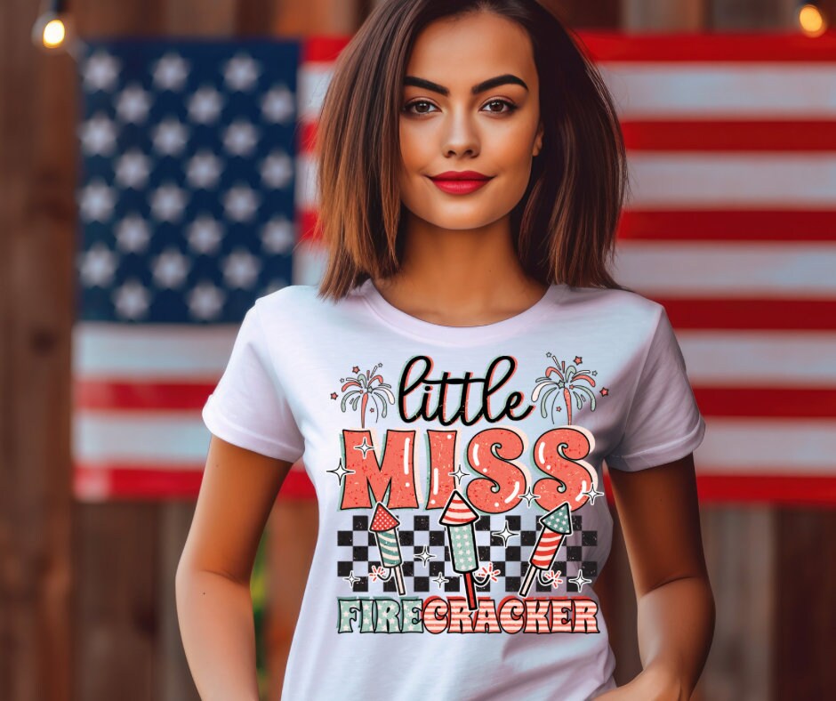 Little miss fire cracker dtf, fire cracker dtf, Ready to press dtf ...
