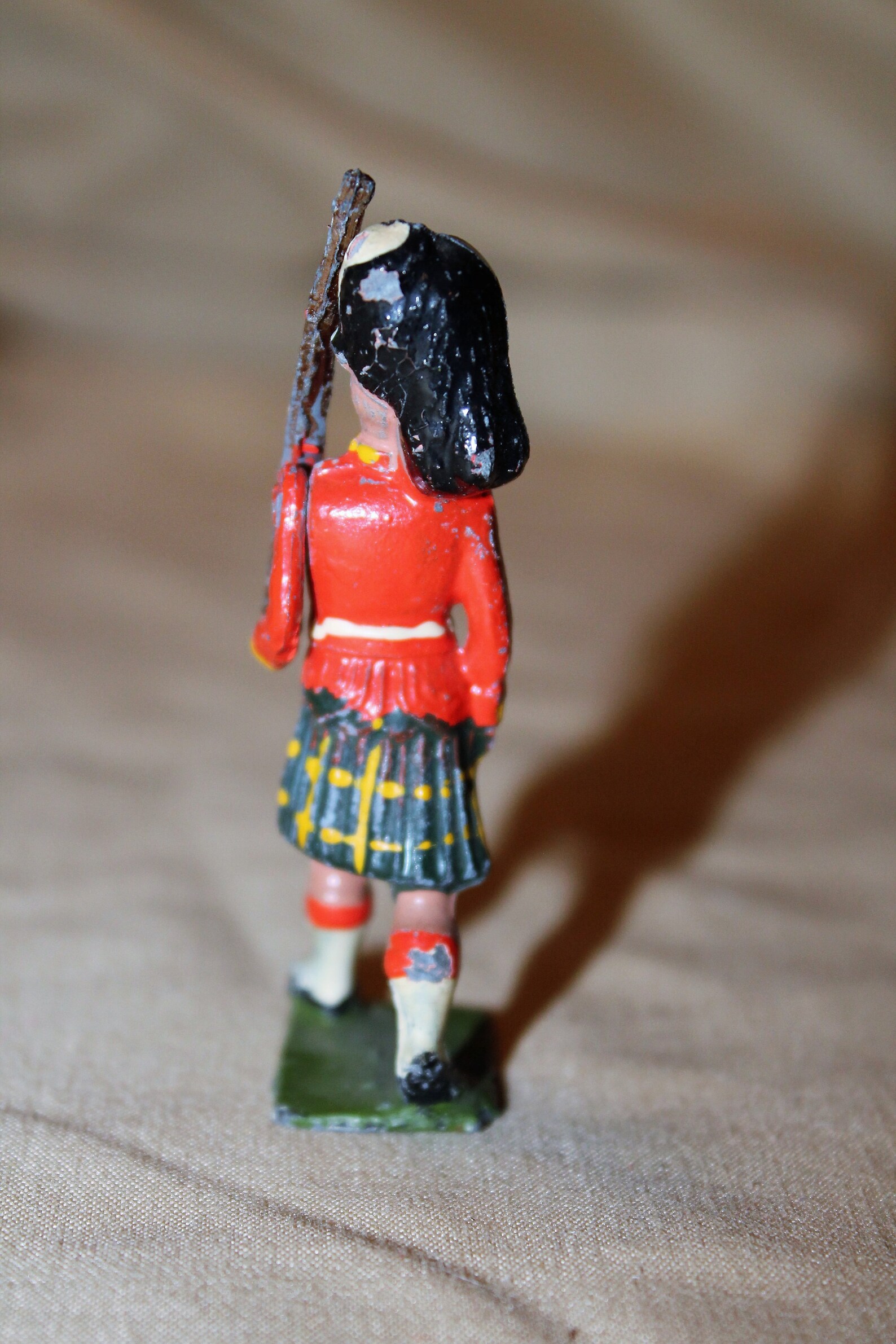 Miniature W Britain Metal Scottish Soldier 2.5" Vintage Toy Movable Arm ...