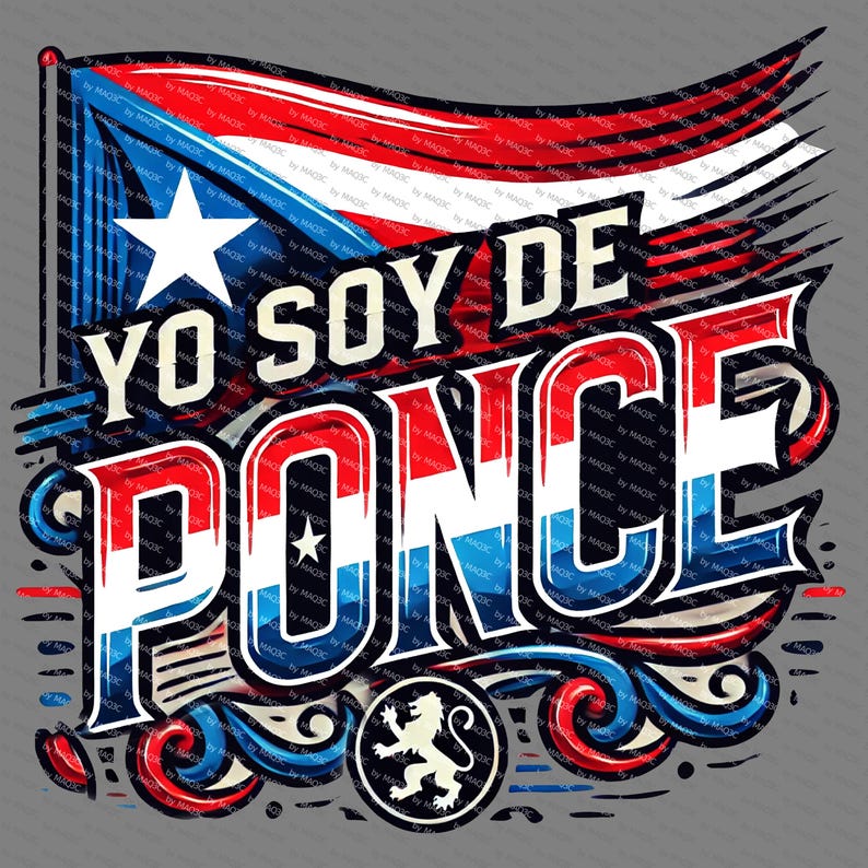 Orgullo Ponceño Vibrant Art With the Puerto Rican Flag Art and the ...