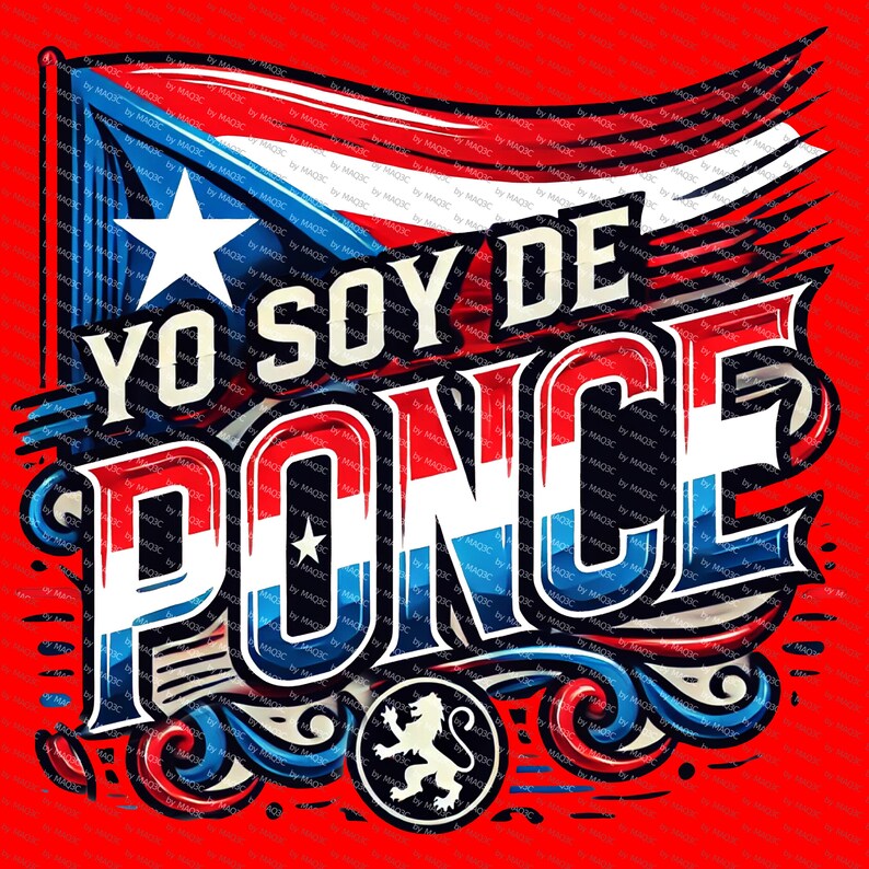 Orgullo Ponceño Vibrant Art With the Puerto Rican Flag Art and the ...