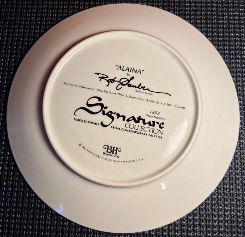 Alaina Robert Sauber Plate #1253 How Do I Love Thee 1982 - Etsy