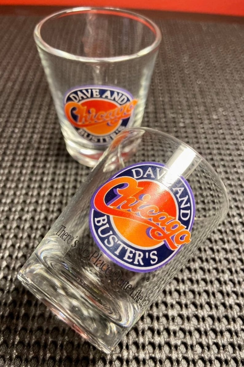 Dave and Busters Shot Glass Set Taiwan 1990s - Etsy