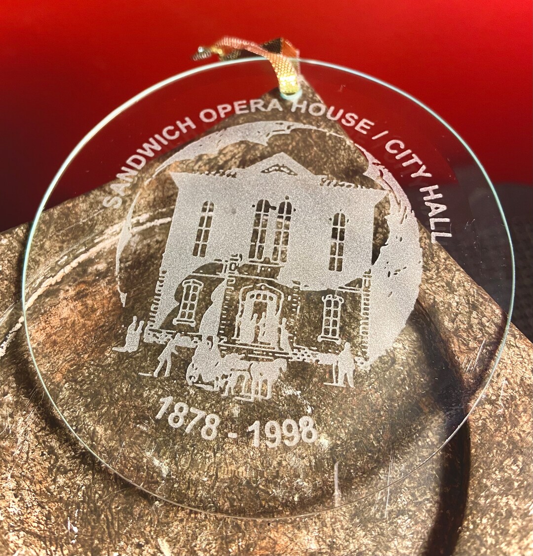 Sandwich Opera House City Hall 1998 Glass Ornament - Etsy