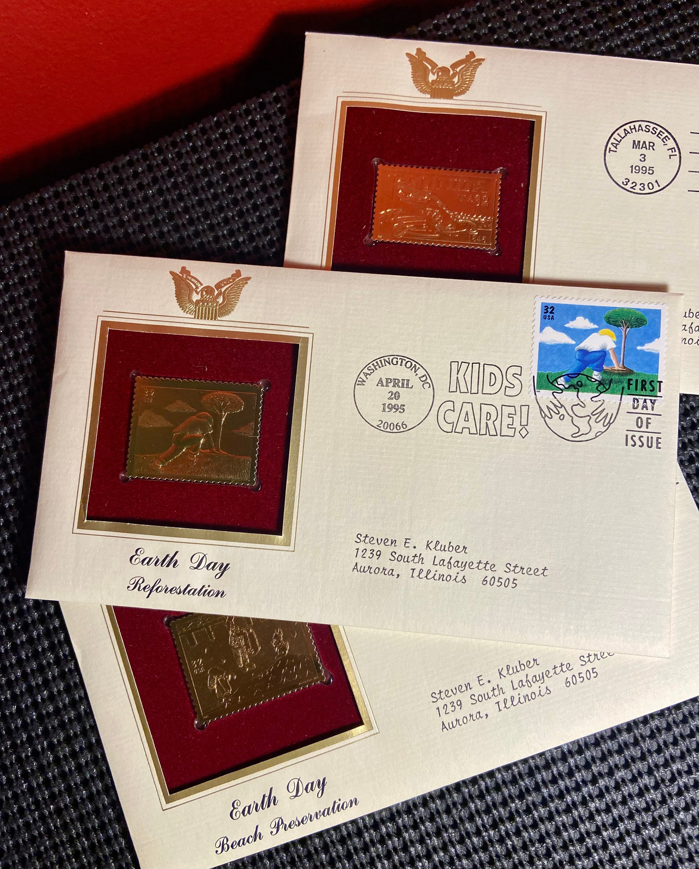 US Postage Stamp 22kt Gold Replica Lot 1995 - Etsy