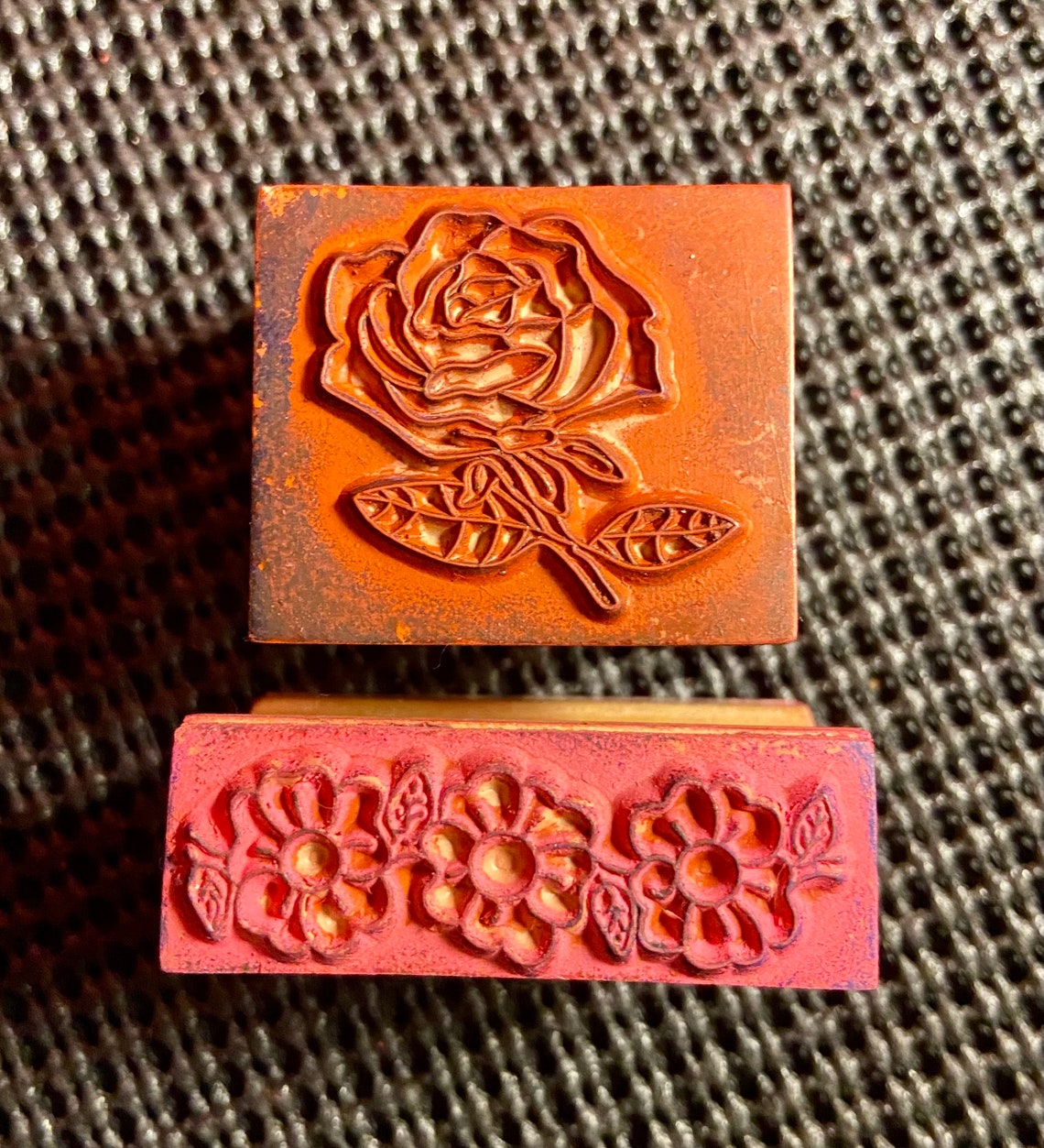 Flowers Rose 1990s Wooden Stamp Rubber Vintage Set 2pcs Small - Etsy