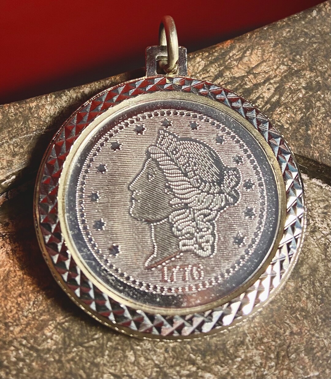1776 Keychain Pendant Silver Coin Replica 20 D - Etsy