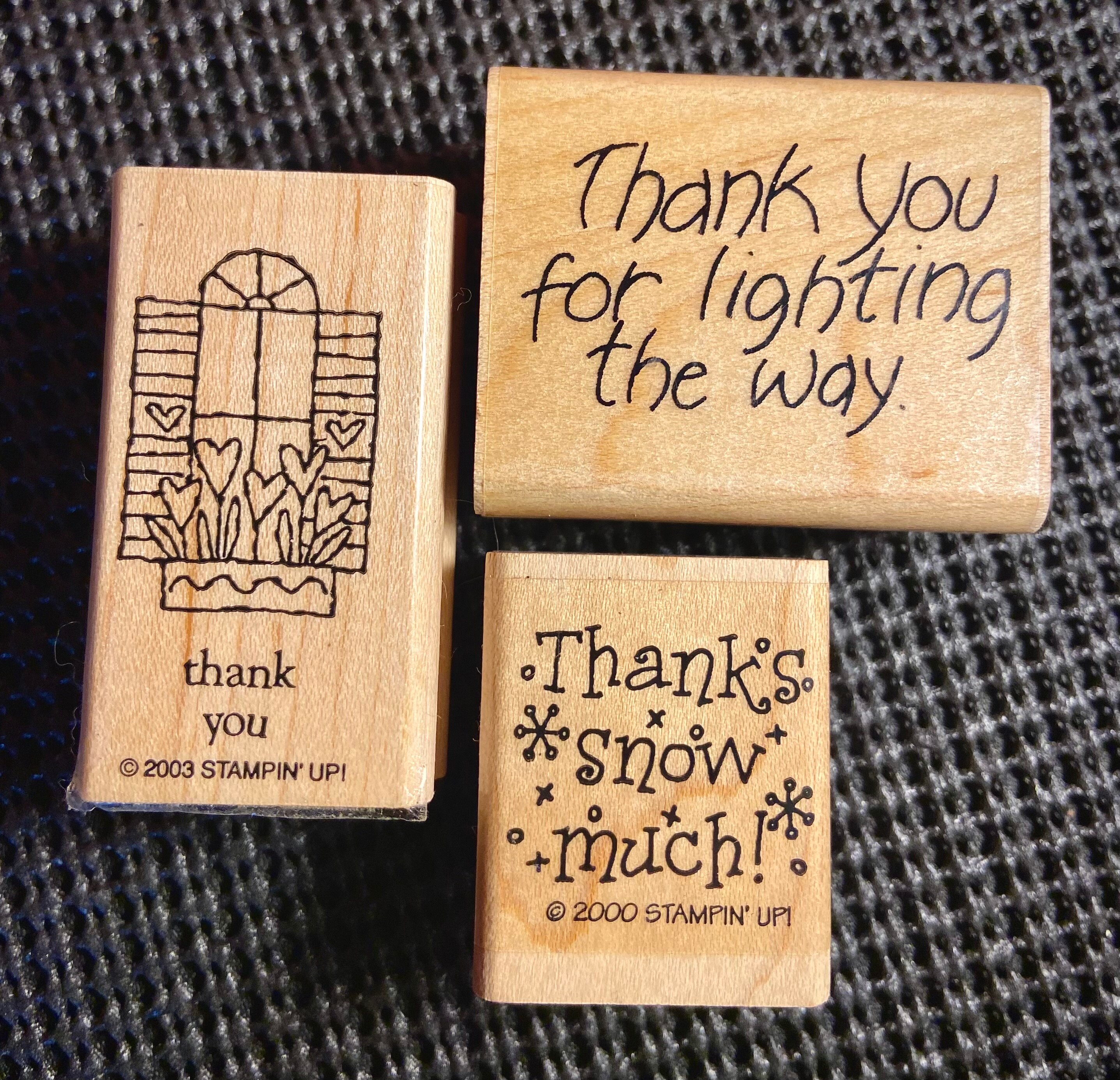 Appreciation Wooden Small Stamp Rubber Vintage Set 3pc - Etsy