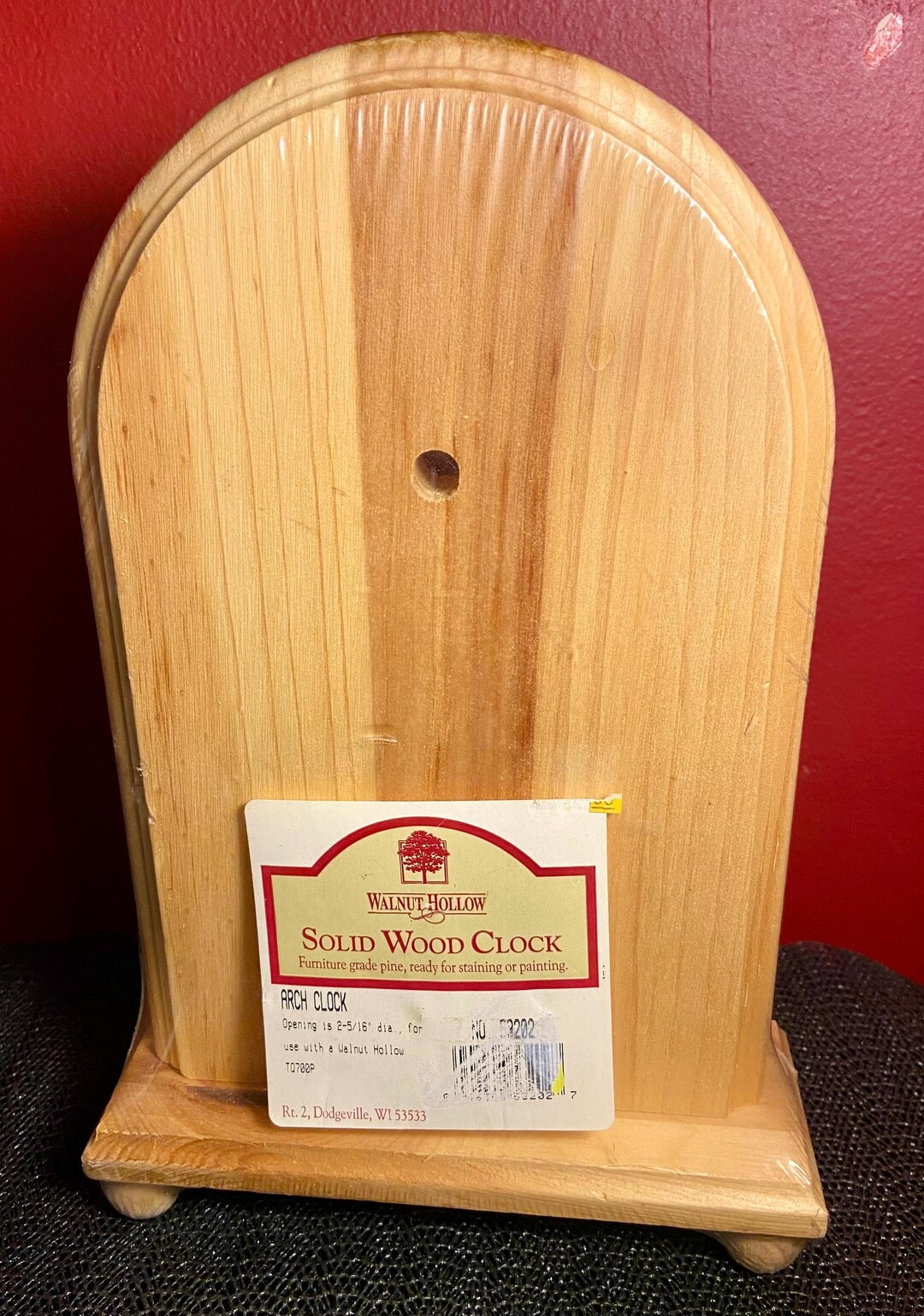 Walnut Hollow Solid Wood Arch Clock Backing 10” - Etsy