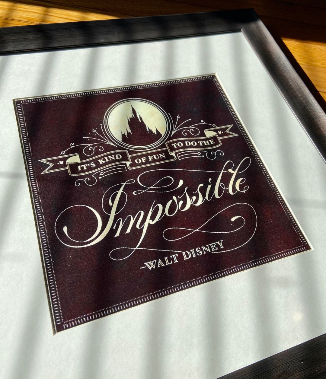 Walt Disney Impossible Framed Print 2000s Glass 14” - Etsy