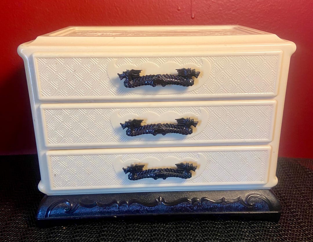 Bake Lite Jewelry Box Vintage Asia 3 Drawer 7” - Etsy