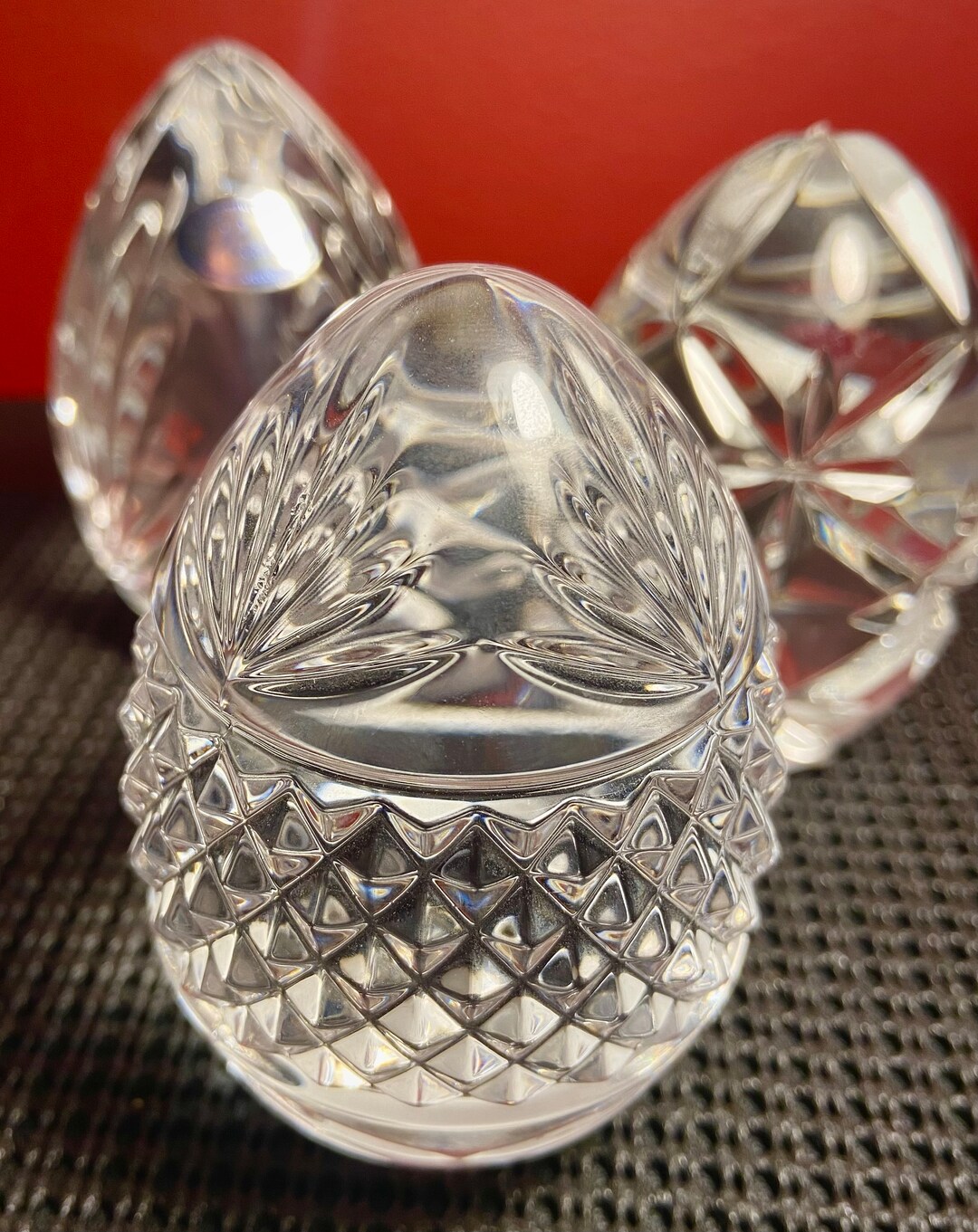 Lead Glass Crystal Eggs France Yugoslavia Lot 3” - Etsy