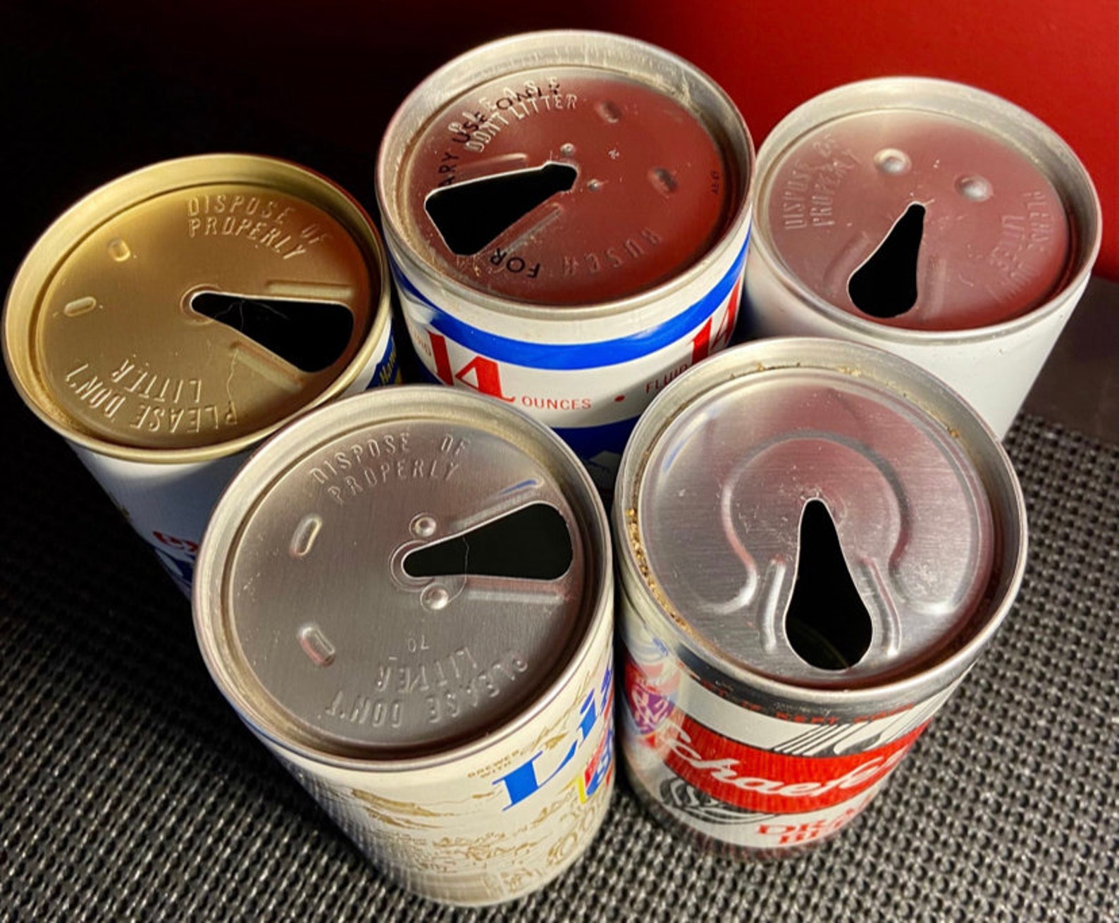 Steel Beer Cans Lot Pull Tabs Vintage - Etsy