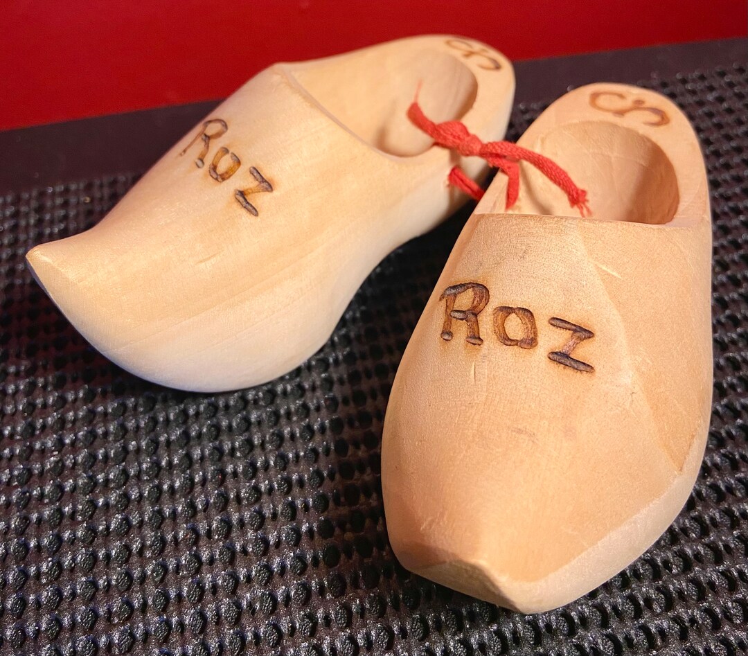 Holland Rare Wooden Shoes Roz Pair Small 4” - Etsy