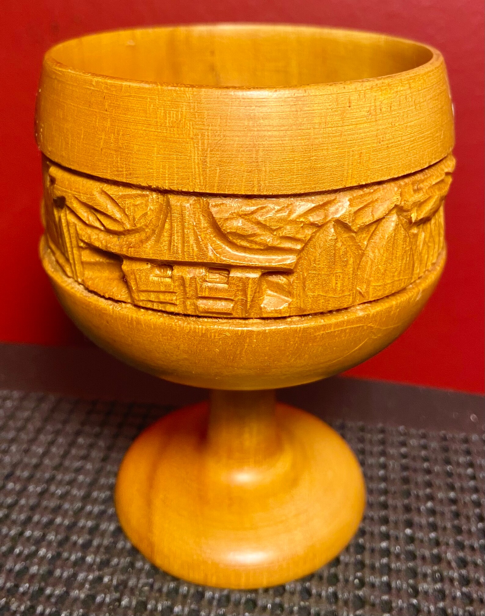 Wooden Small Goblet Philippines Vintage Hand Carved - Etsy