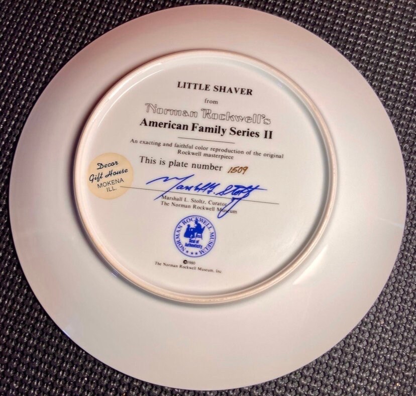 Little Shaver Plate 1980 Norman Rockwell Plate #1509 - Etsy