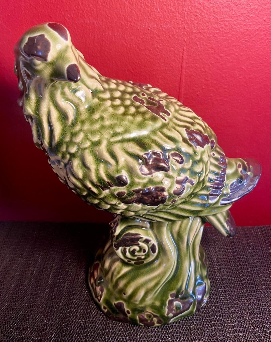 Ceramic Bird Handmade 1990s Decor Art Sculpture 10” Tall Free Standing ...